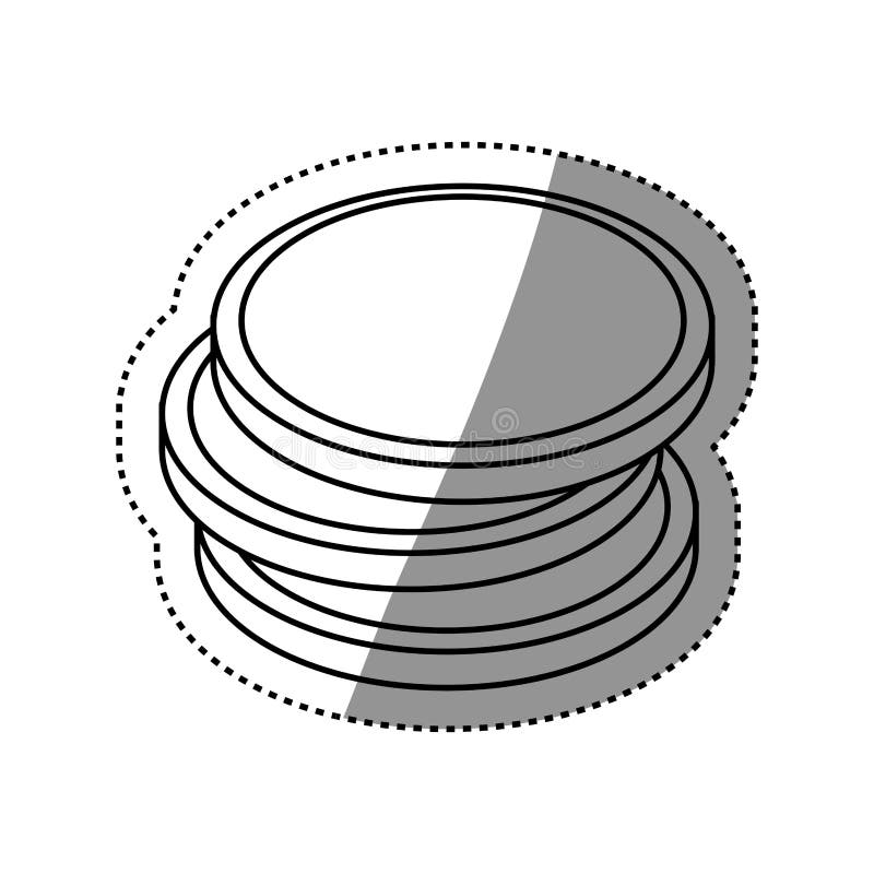 Blank coins isolated stock illustration. Illustration of economy - 88177992