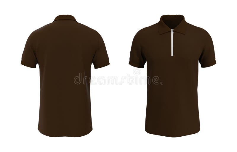 Blank Collared Shirt Mockup, Front, Side and Back Views, Tee Design ...