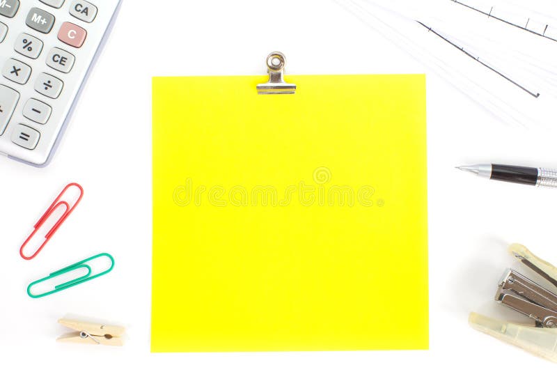 Blank color paper note stock photo. Image of communication - 88790710