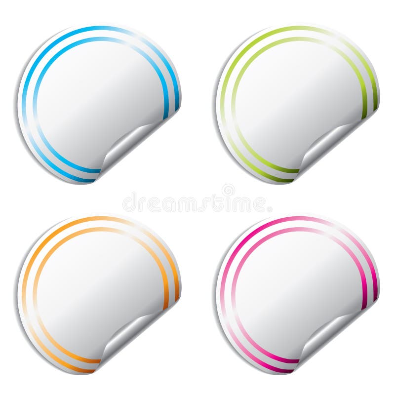 Blank color stickers 2 stock vector. Illustration of corner - 12079297