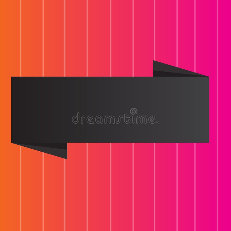 Blank Color Strip Folding Backwards at Both Ends. Horizontal Pleated ...