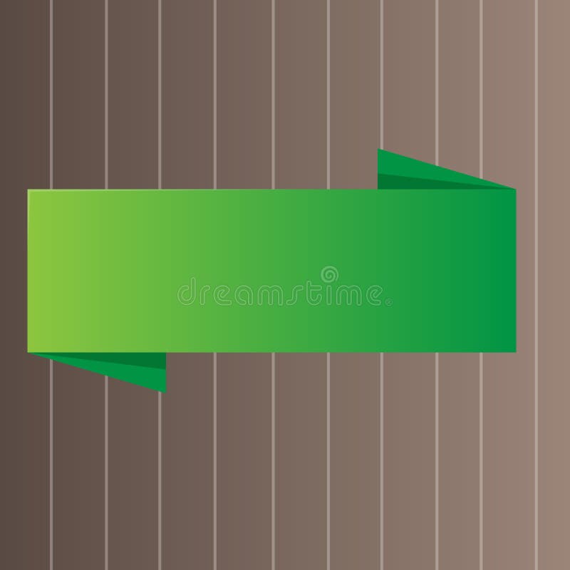 Blank Color Strip Folding Backwards at Both Ends. Horizontal Pleated ...