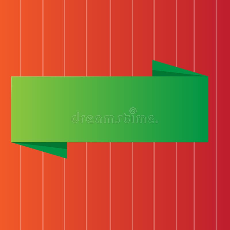 Blank Color Strip Folding Backwards at Both Ends. Horizontal Pleated ...