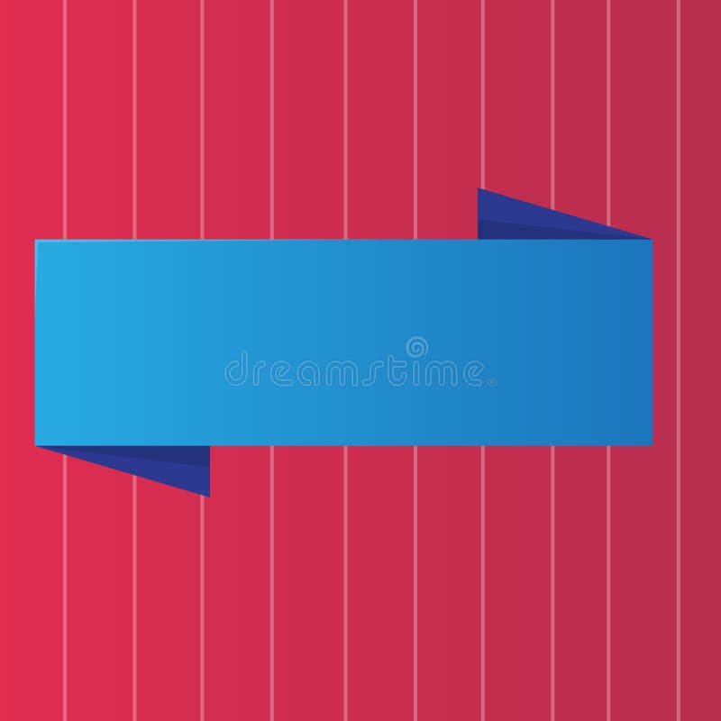 Blank Color Strip Folding Backwards at Both Ends. Horizontal Pleated ...