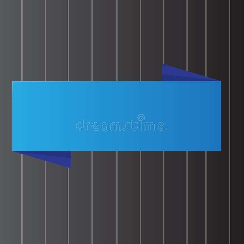 Blank Color Strip Folding Backwards at Both Ends. Horizontal Pleated ...