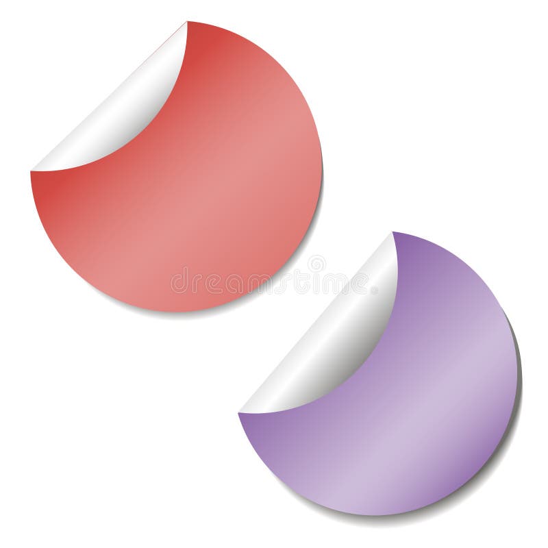 Blank Colored Stickers. Empty Promotional Labels Stock Vector ...