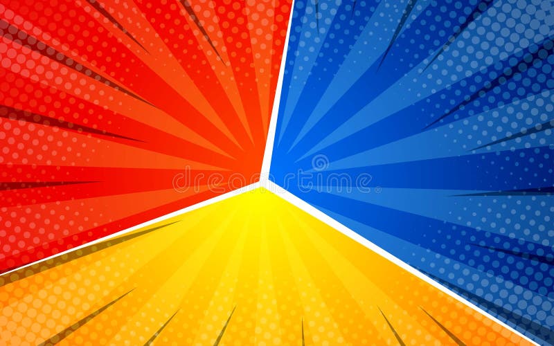 Blank Colorful Comic Abstract Background Template Stock Vector ...
