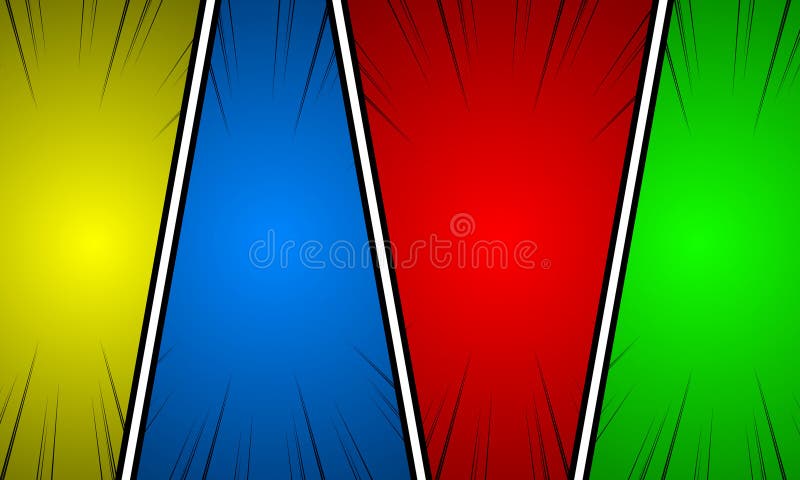 Blank Colorful Comic Abstract Background Template. Vector Illustration ...