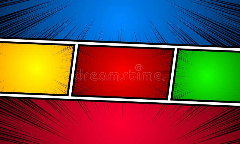Blank Colorful Comic Abstract Background Template. Vector Illustration ...