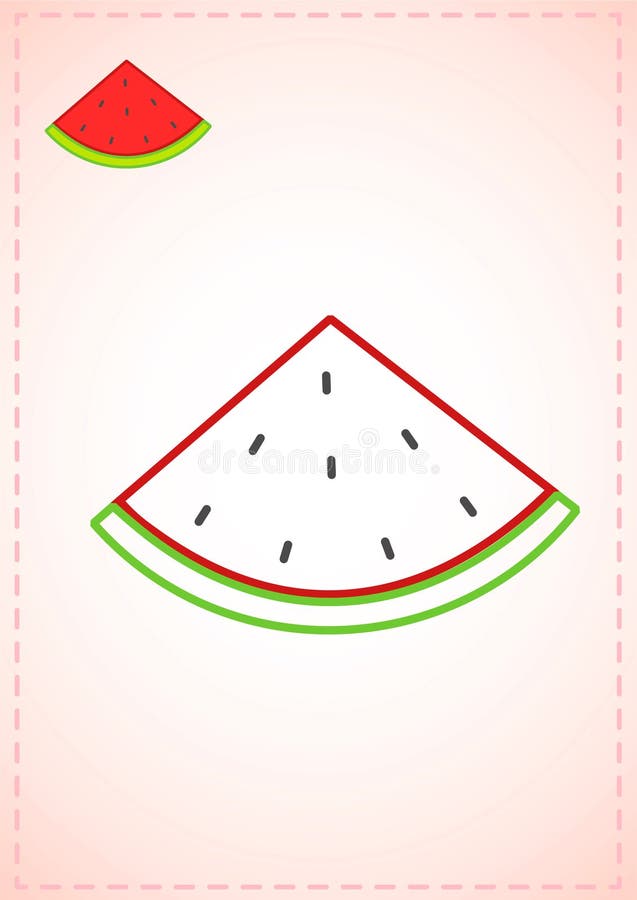 Blank Coloring Page Watermelon Fruit Vegetables Color Layout ...