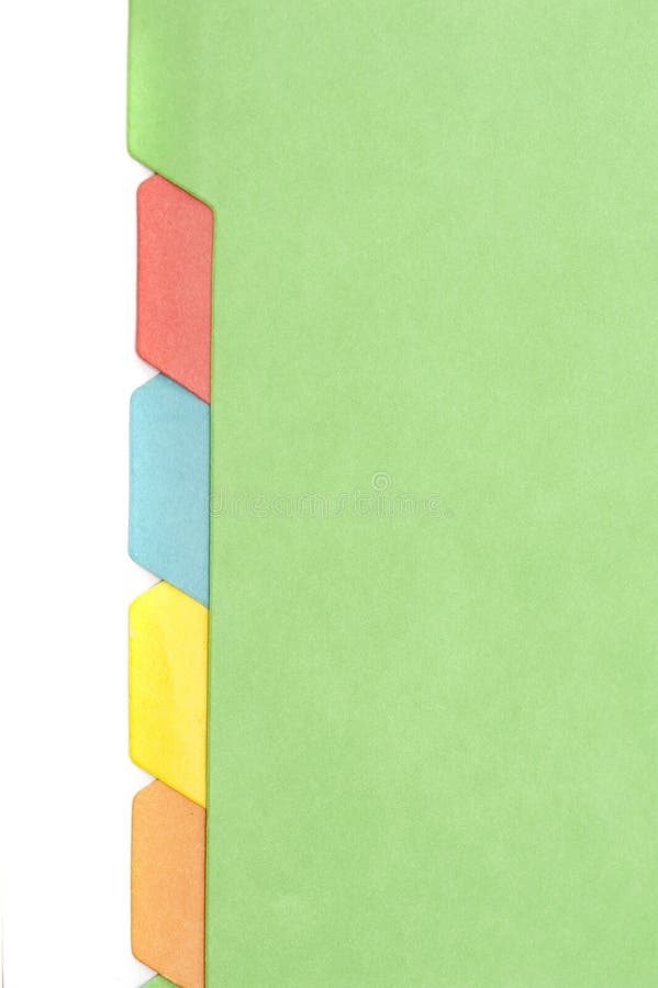 Blank coloured index tabs stock image. Image of pastels - 257424217
