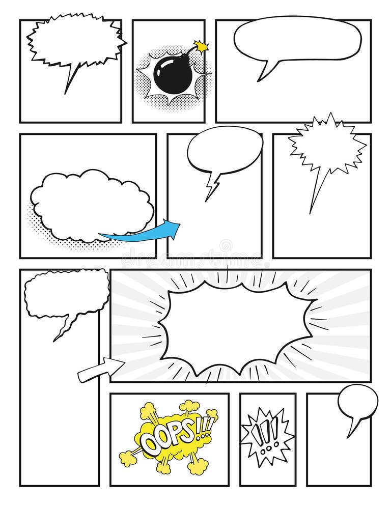 Blank Comic Bubbles Stock Illustrations – 14,987 Blank Comic Bubbles ...