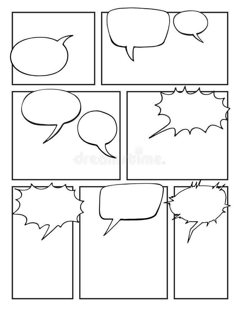 Blank Comic Book Template Stock Illustrations – 27,650 Blank Comic Book ...