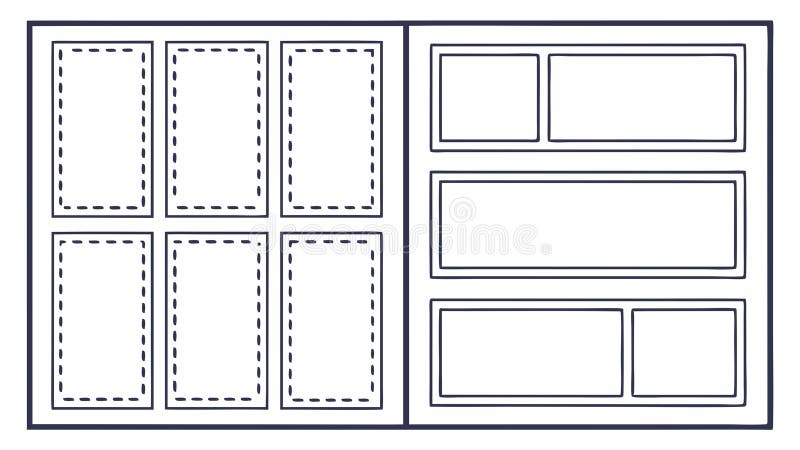 A Blank Comic Book Panel Layouts for Storyboard Templates. Vector ...