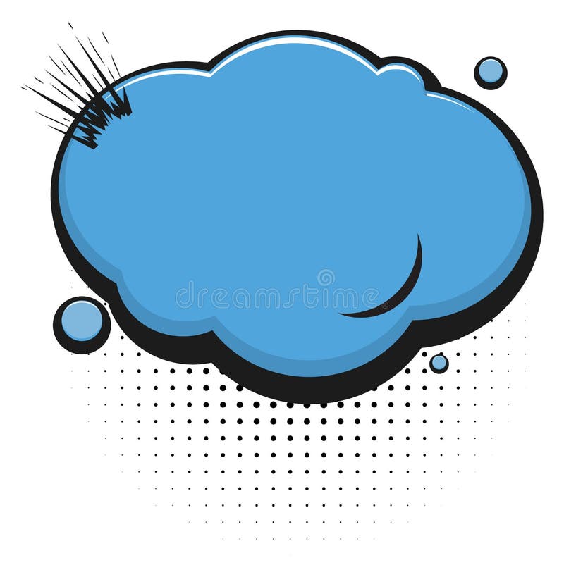 Blank Comic Cloud with Retro Shadow. Color Balloon Stock Vector - Illustration of communication ...