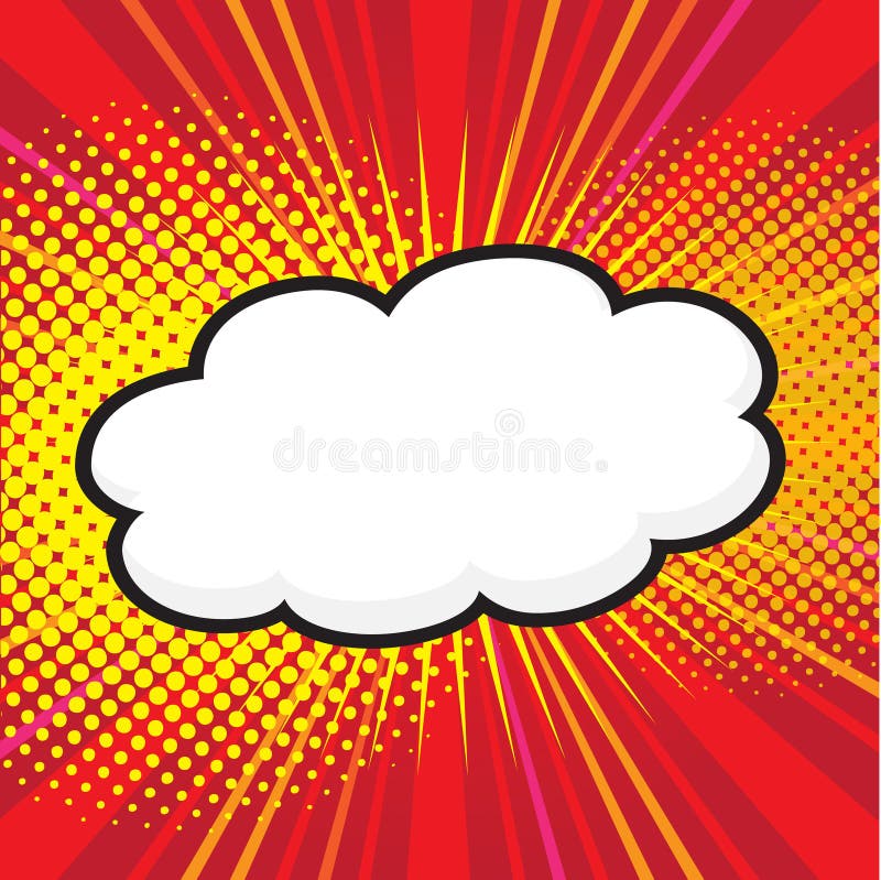 Blank comic speech bubble stock vector. Illustration of color - 47728439