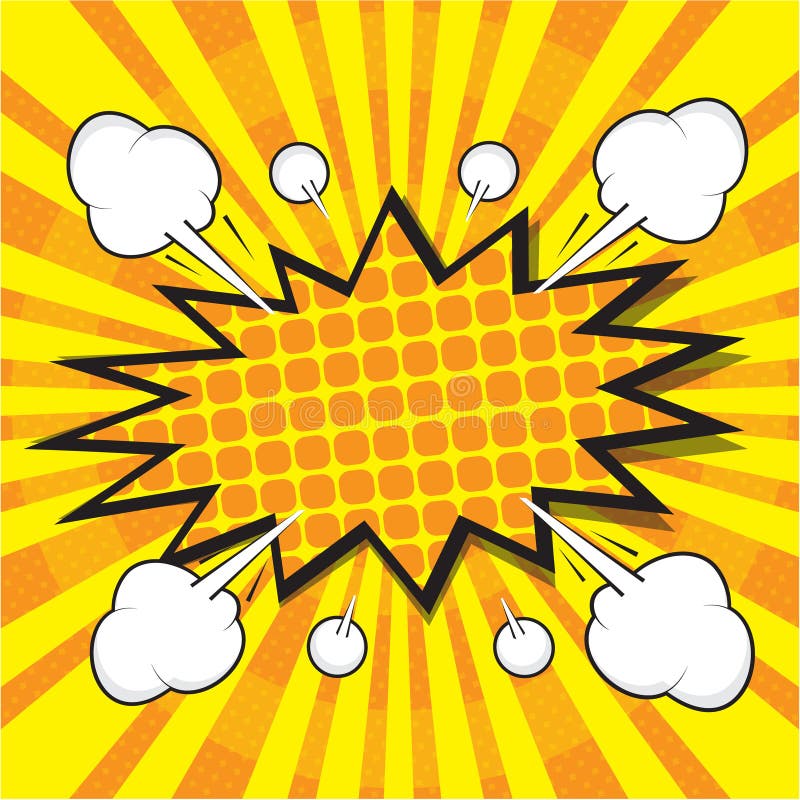 Comic speech bubble blank stock vector. Illustration of beam - 39491688