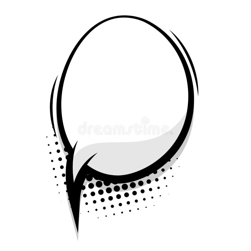 Blank Comic Speech Round Bubble Sudden Stock Vector - Illustration of ...
