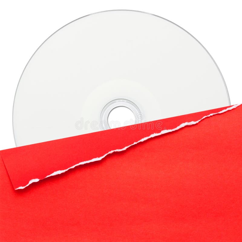 Blank Compact Disc with Red Cover Stock Photo - Image of electronic ...