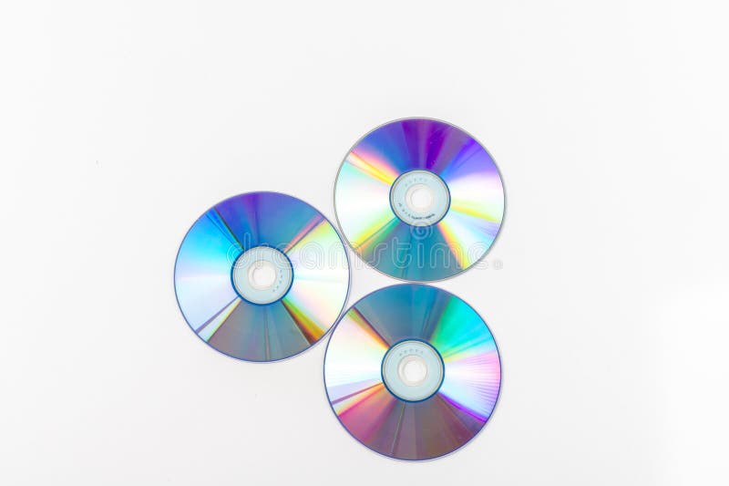 Blank Compact Discs on White Isolated Background Stock Photo - Image of ...