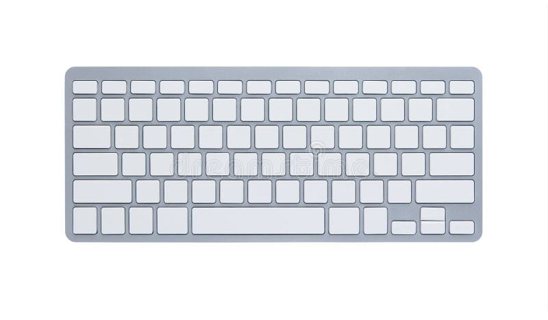 Blank Computer Keyboard with Clipping Path Stock Image - Image of ...