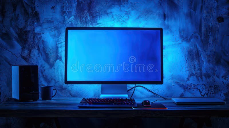 Blank Computer Monitor for Background or Design - Empty Screen for ...