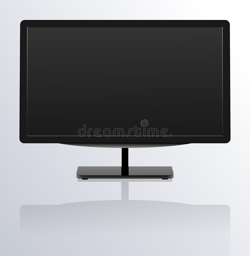 Monitor Back View Screen Computer Equipment Vector Icon. Electronic ...