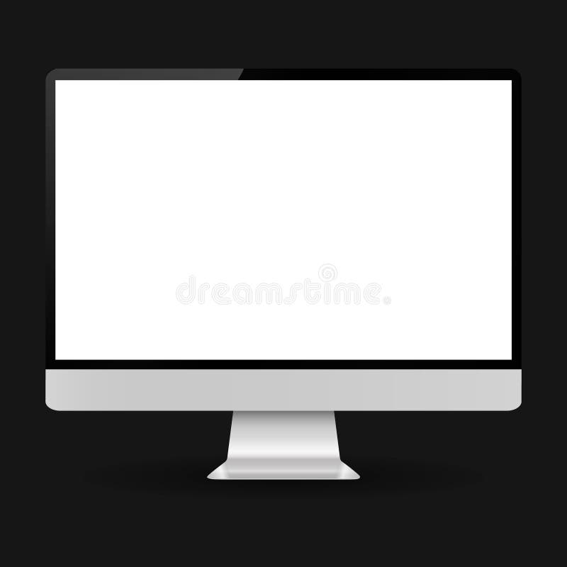 Blank Computer Monitor Screen Vector Stock Vector - Illustration of ...