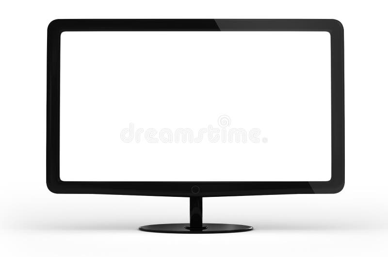 Blank computer monitor, stock illustration. Illustration of ...