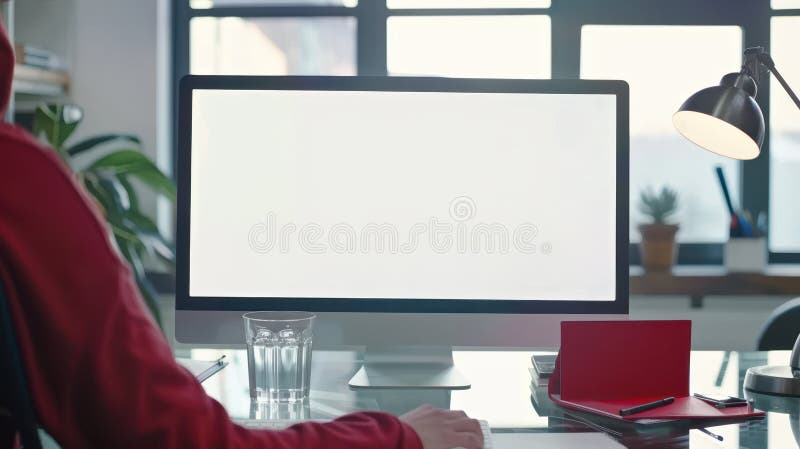 The Blank Computer Screen. AI Generated Stock Photo - Image of ...