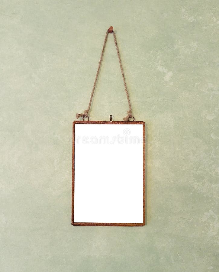 Blank Copper Hanging Vintage Picture Frame Stock Image - Image of ...