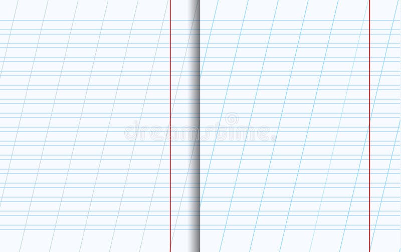 Ruled Copy-Book stock illustration. Illustration of white - 24441699