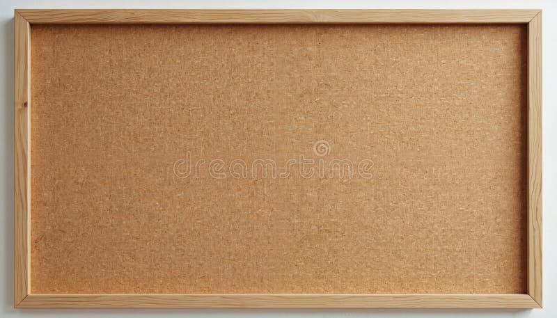 Blank Corkboard with Wooden Frame for Memos. Bulletin Board Texture ...