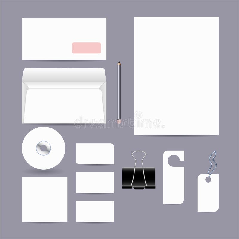 Blank Corporate Objects for Business Style. Stock Illustration ...
