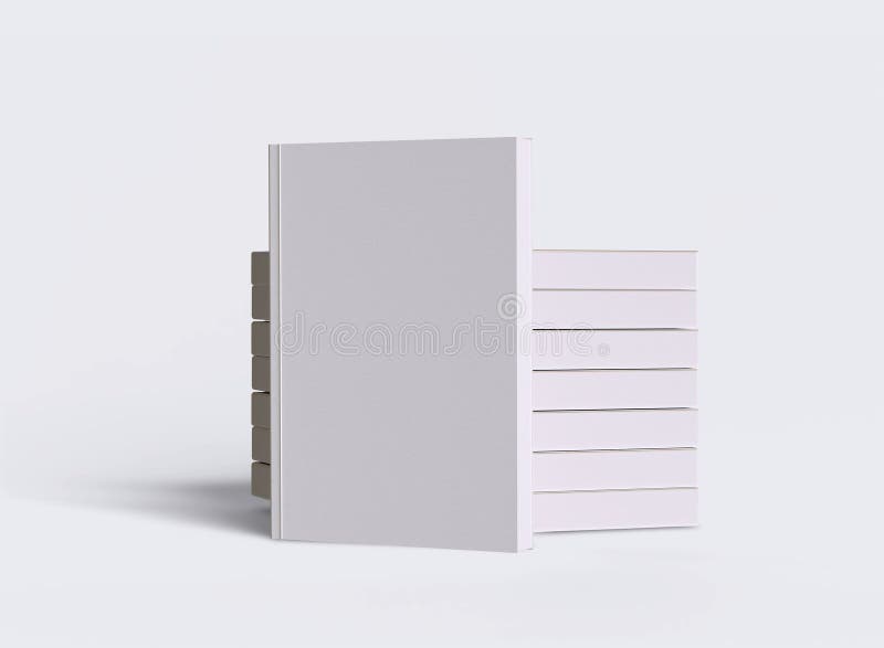 Cover Book White Color Realistic Texture Rendered by 3D Software Stock ...