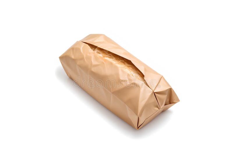 Blank Craft Paper Pack Window Bread Mockup Isolated Stock Photos - Free ...