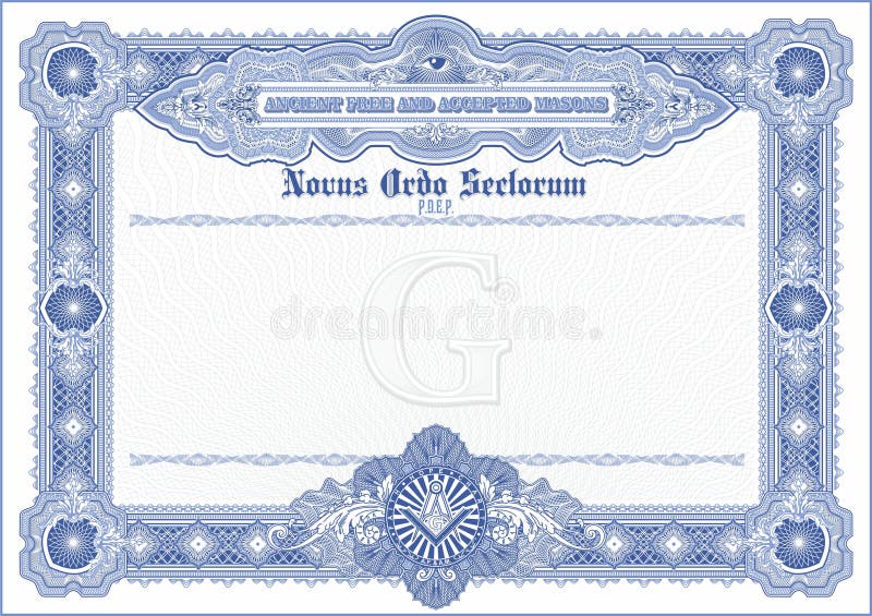 An Empty Blank for Creating Certificates, Diplomas or Other Securities ...