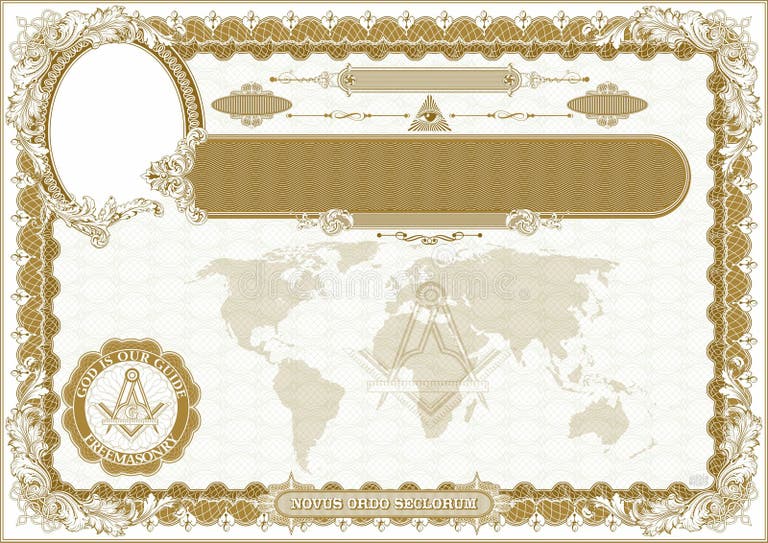 Masonic Certificate Gold Stock Illustrations – 23 Masonic Certificate ...