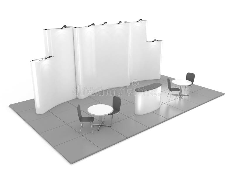 Blank Creative Exhibition Stand Design with Color Shapes. Booth ...