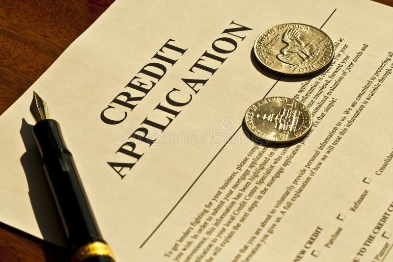 Blank Credit Application Form Stock Photo - Image of contract, paper ...