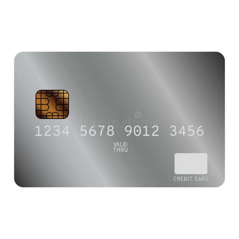 Blank Credit Card Blanks with Logo and Chip Stock Vector - Illustration ...