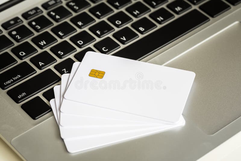 Blank Credit Card with Electronic Chip Stock Photo - Image of cards ...