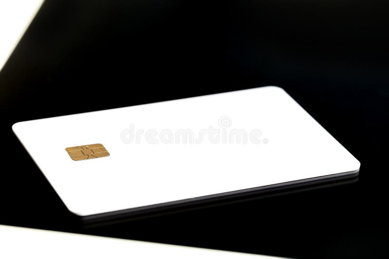 Blank Credit Card with Electronic Chip Stock Photo - Image of retail ...