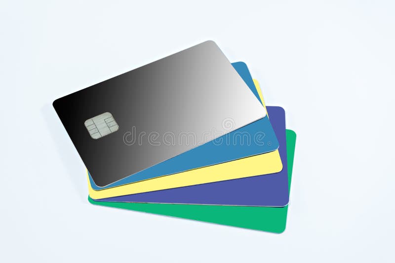 Blank Credit Cards on Isolated Stock Illustration - Illustration of ...