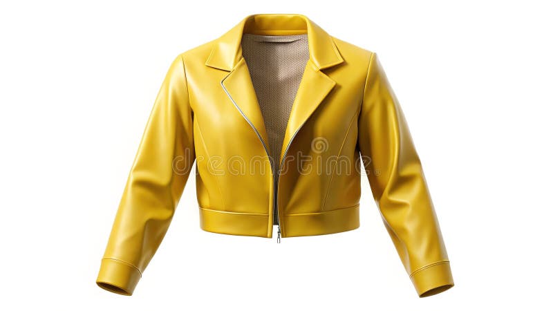 Blank Cropped Jacket Mockup Realistic 3D Render for Apparel Design ...