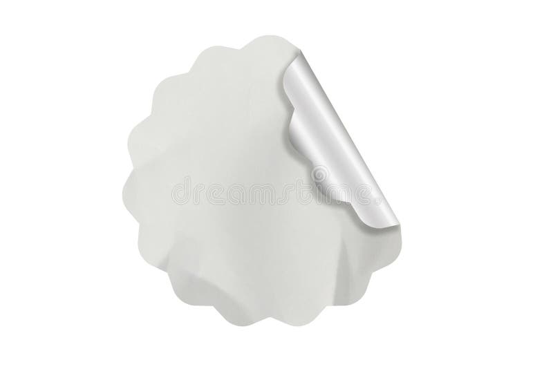 Blank Crumbled Paper Sticker Texture Stock Image - Image of wrinkled ...