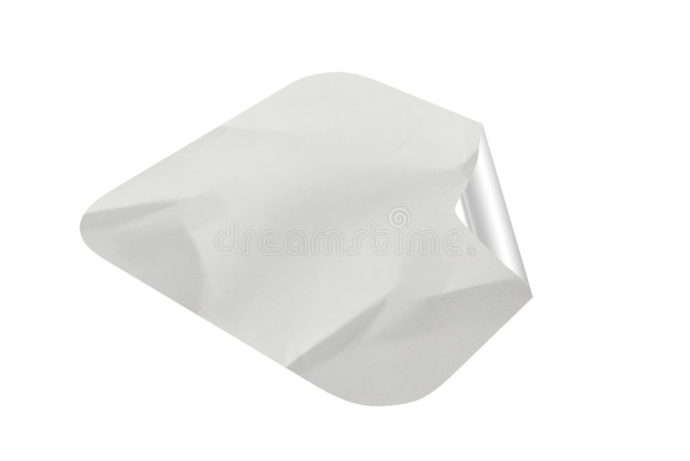 Blank Crumbled Paper Sticker Texture Stock Image - Image of wrinkled ...