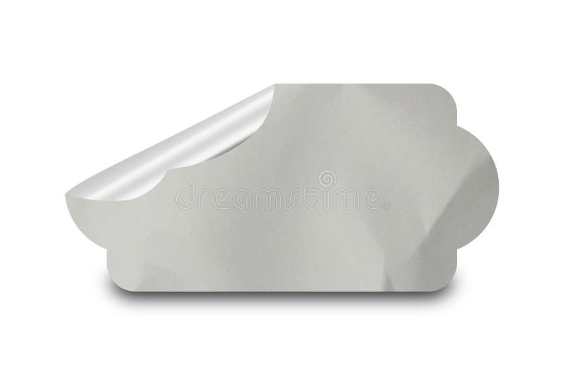 Blank Crumbled Paper Sticker Texture Stock Image - Image of crease ...