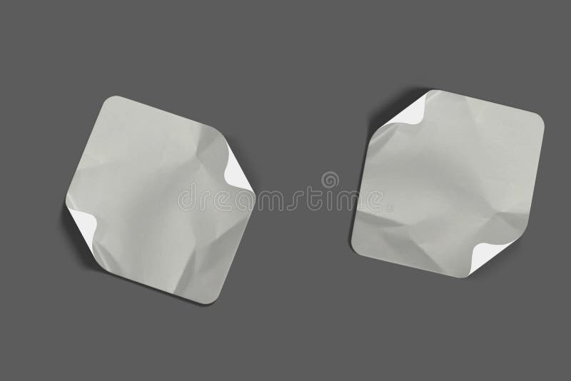 Blank Crumbled Paper Sticker Texture Stock Photo - Image of sticky ...
