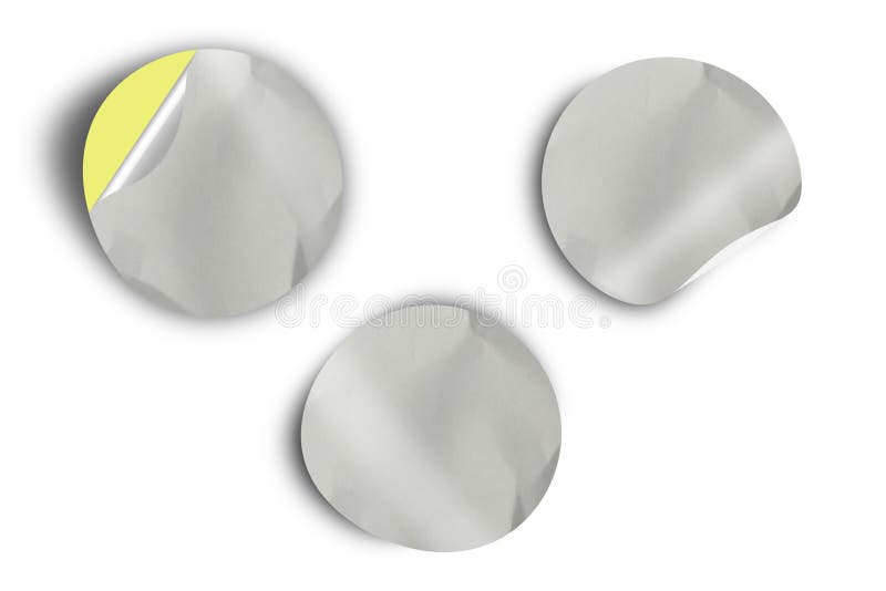 Blank Crumbled Paper Sticker Texture Stock Image - Image of paper ...